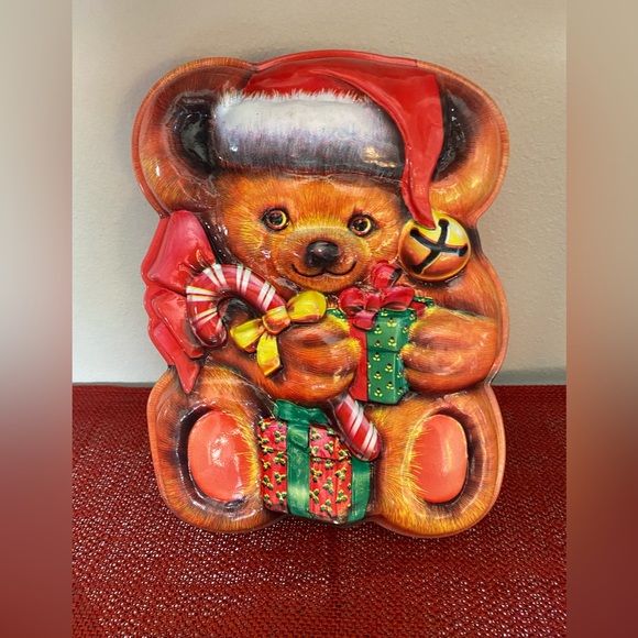 Holiday | Vintage 3d Christmas Bear Storage Container | Poshmark